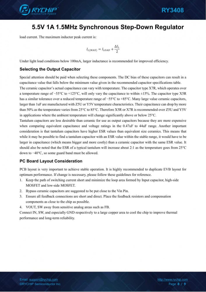 RY3408 datasheet page 8