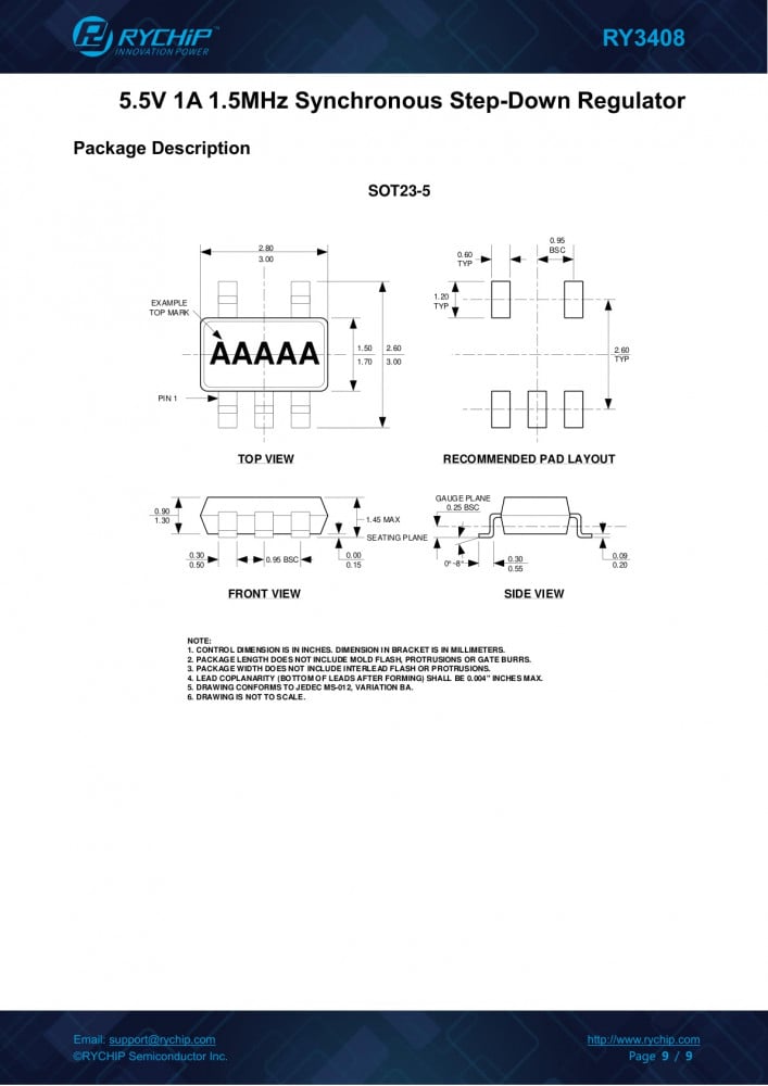 RY3408 datasheet page 9