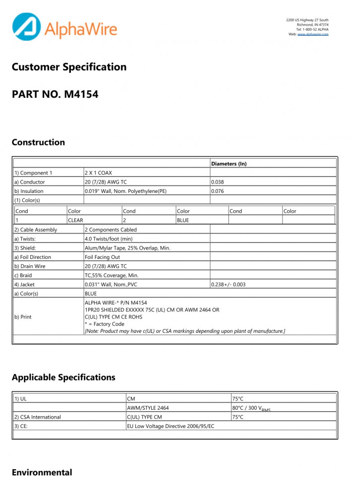 M4154 technical document page 1