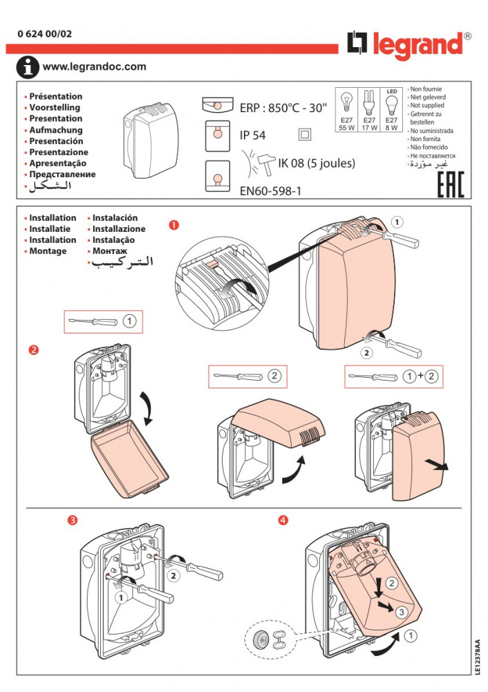 Legrand 062402 product documentation, page 1