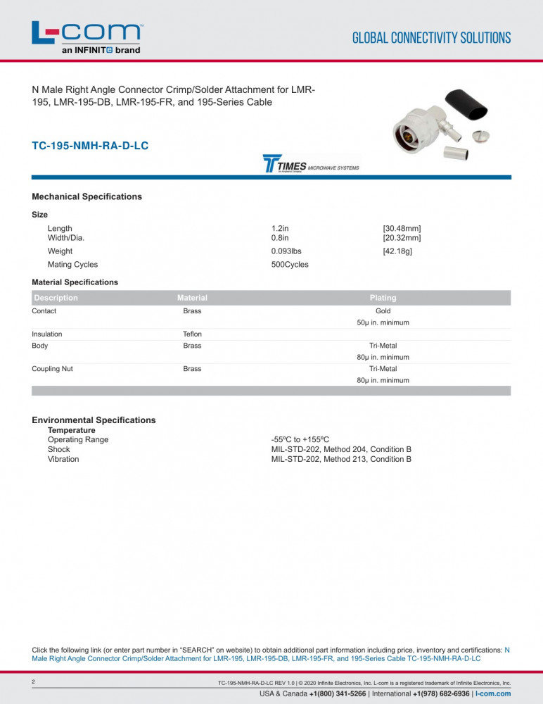 TC-195-NMH-RA-D-LC datasheet page 2