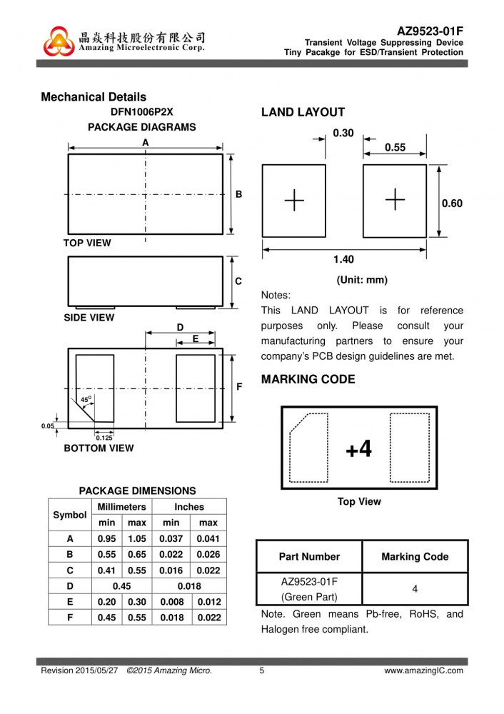 AZ9523-01F datasheet page 5