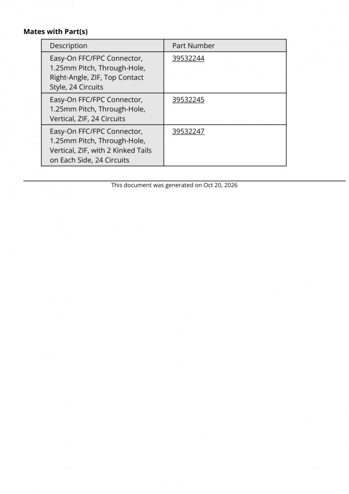 MOLEX 15268 family specification page 3