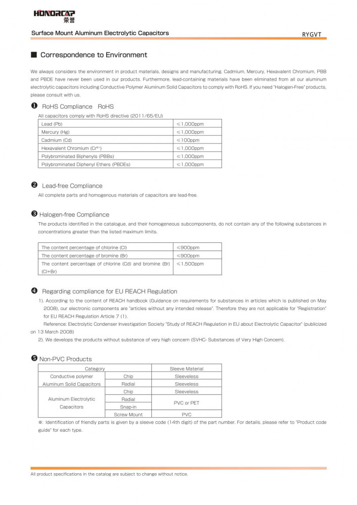 Honor Elec GVT datasheet page 6