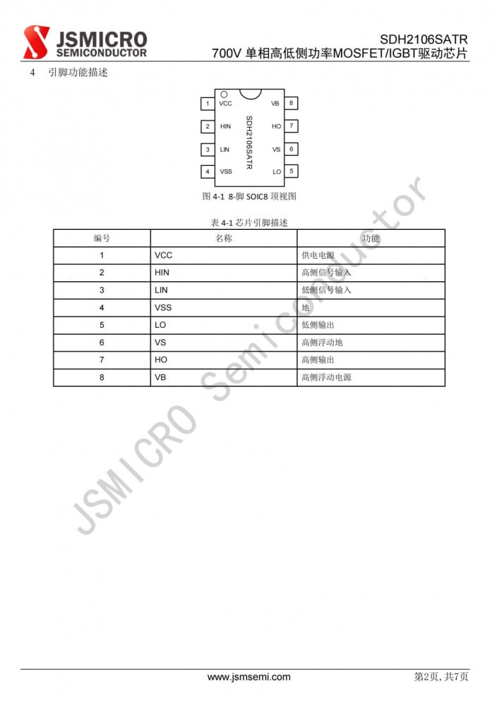 SDH2106SATR datasheet page 2