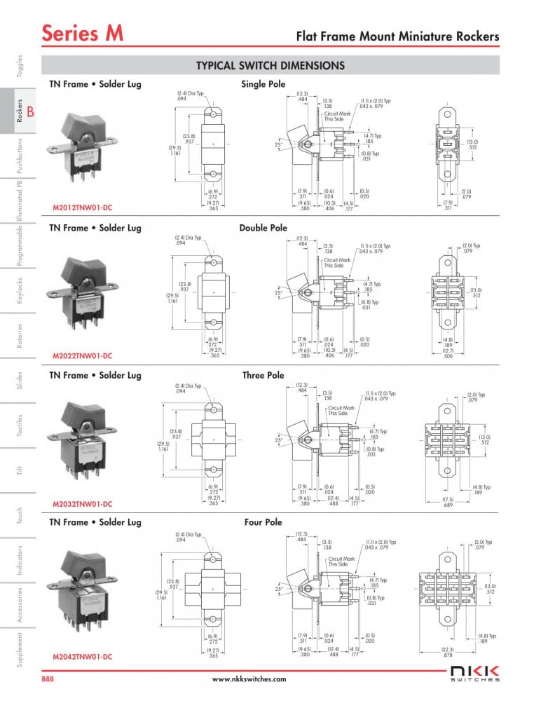 NKK M20 series datasheet page 8