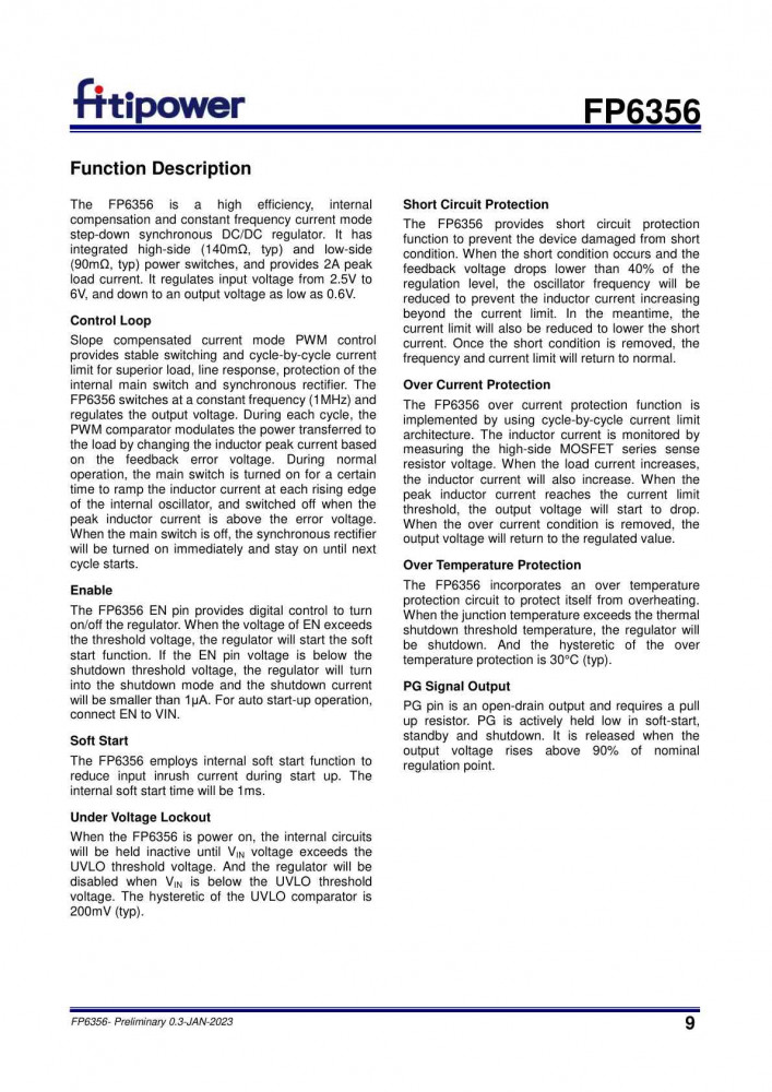 FP6356S5 datasheet page 9