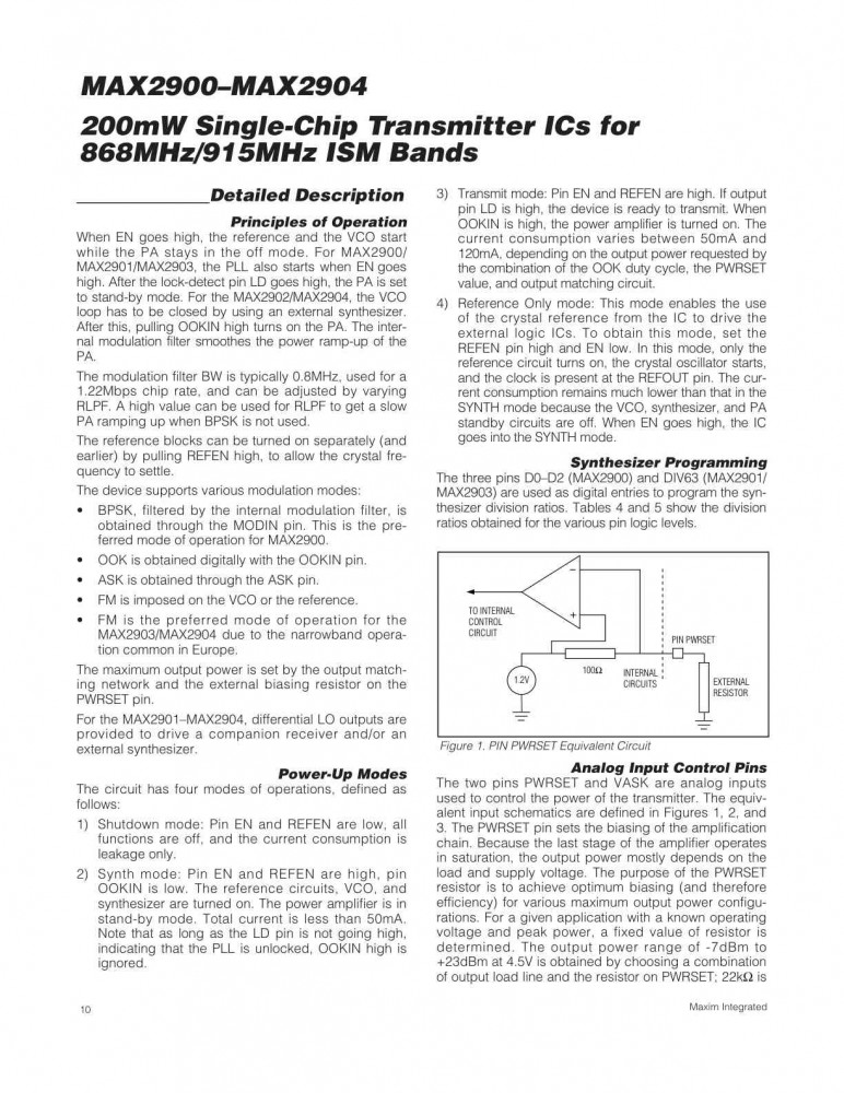 MAX2900 datasheet page 10
