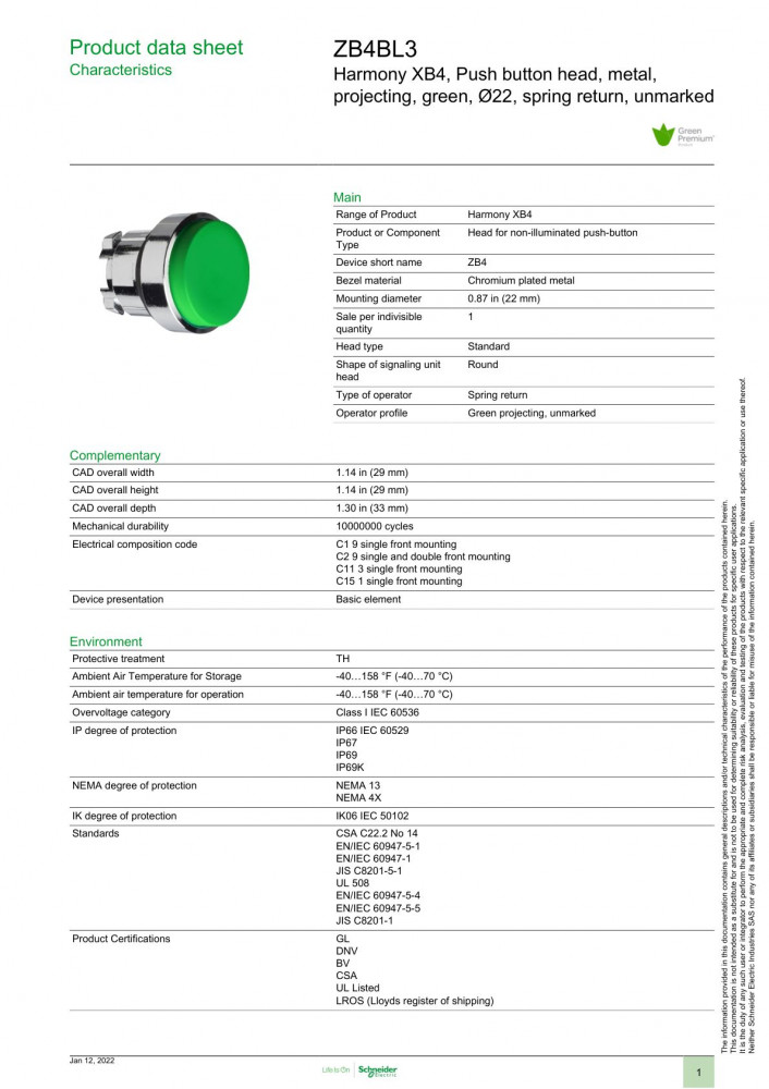 ZB4BL3 technical document page 1
