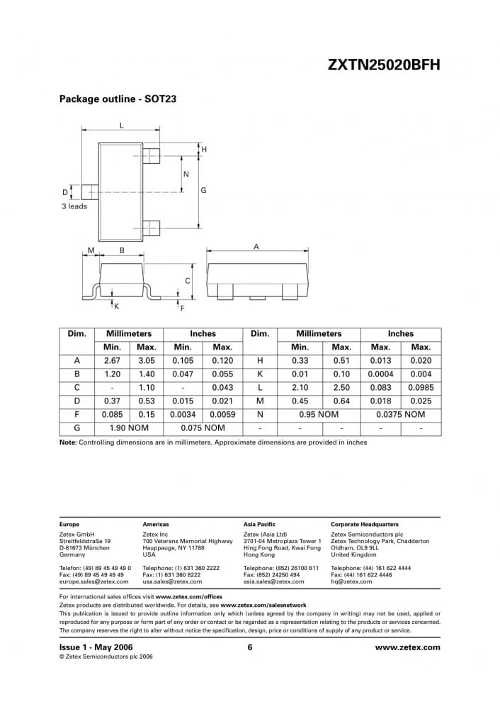 ZXTN25020BFH datasheet page 6