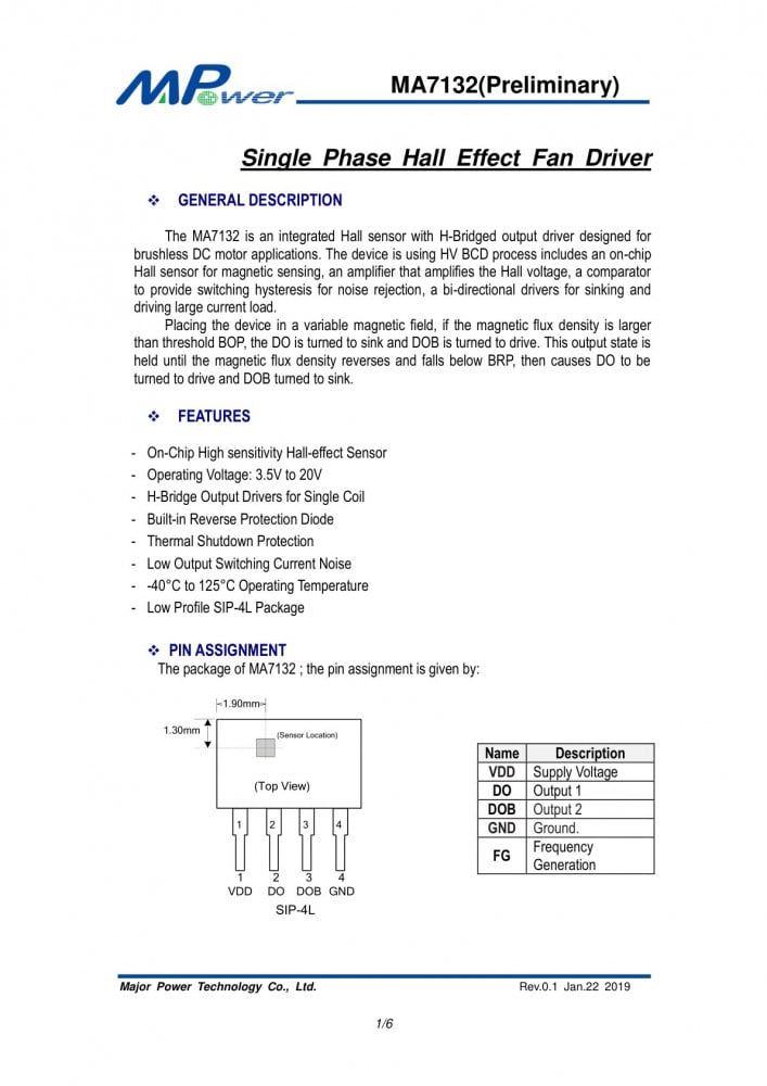MA7132P4 datasheet page 1
