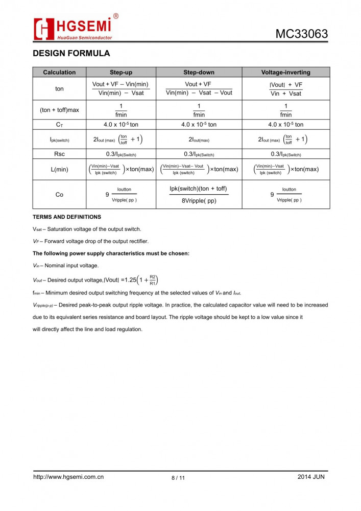 MC33063N datasheet page 8