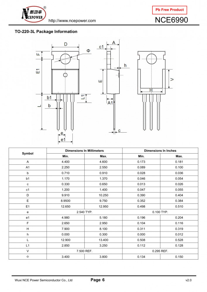 NCE6990 datasheet page 6