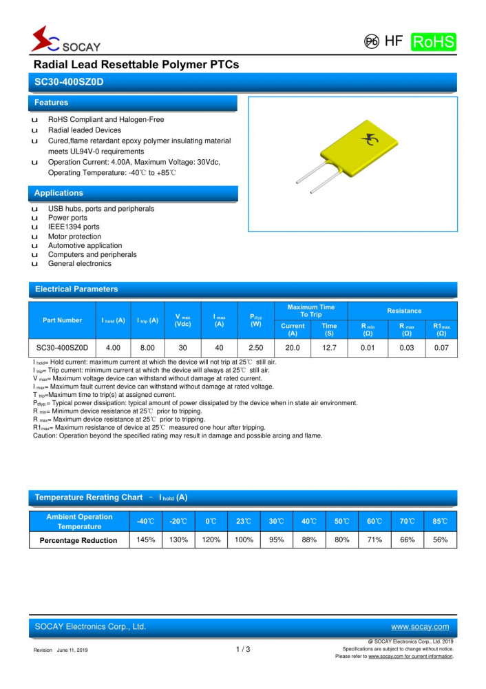 SC30-400SZ0D technical document page 1