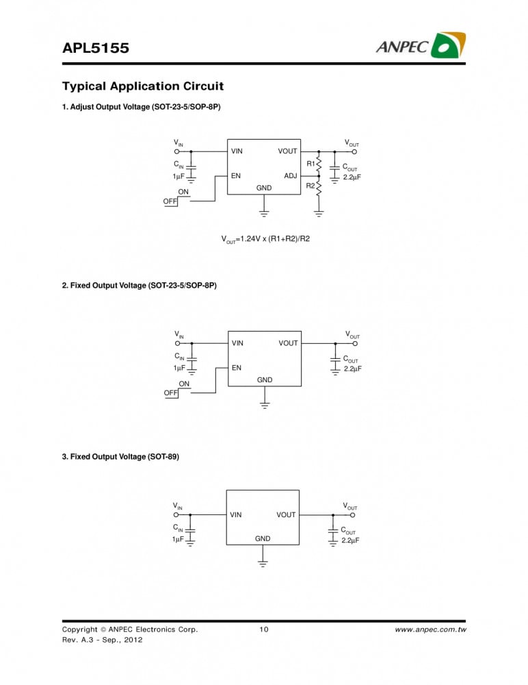 APL5155 datasheet page 10