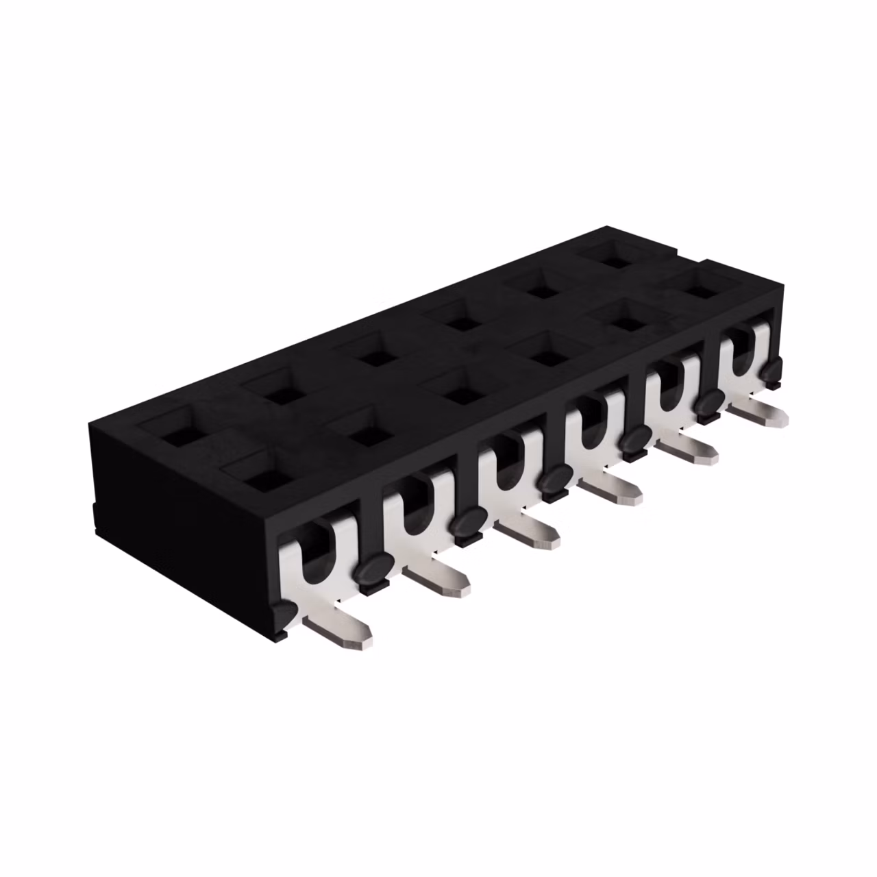 2.00mm Pitch Milli-Grid Very Low-Profile Receptacle, Surface Mount, Top Entry, 0.76µm Gold (Au) Plating, 14 Circuits, Lead-Free, Tube, Black