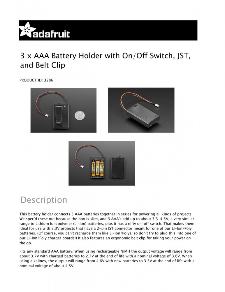 Adafruit product 3286 technical document image 1