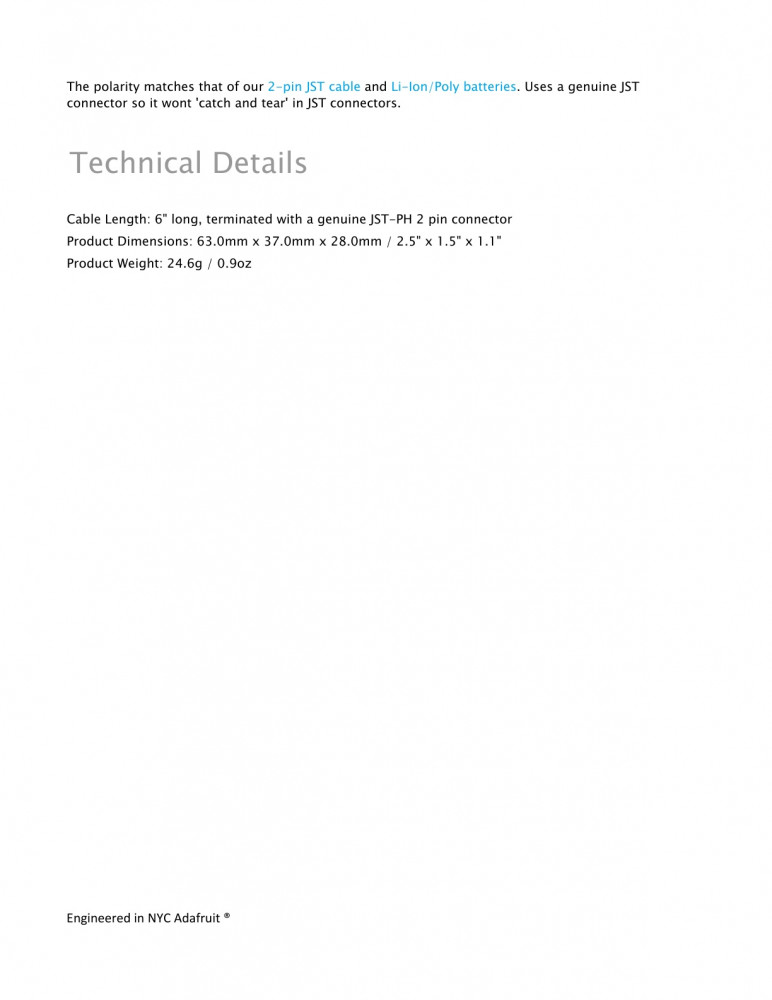 Adafruit product 3286 technical document image 2