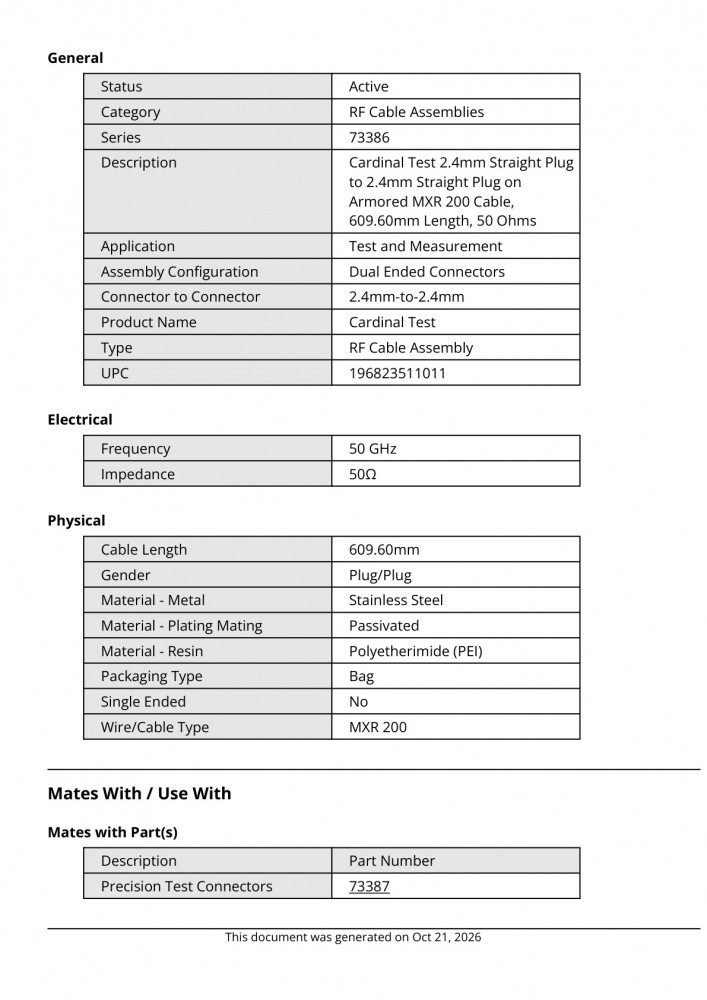 MOLEX 732390411 product drawing, page 2