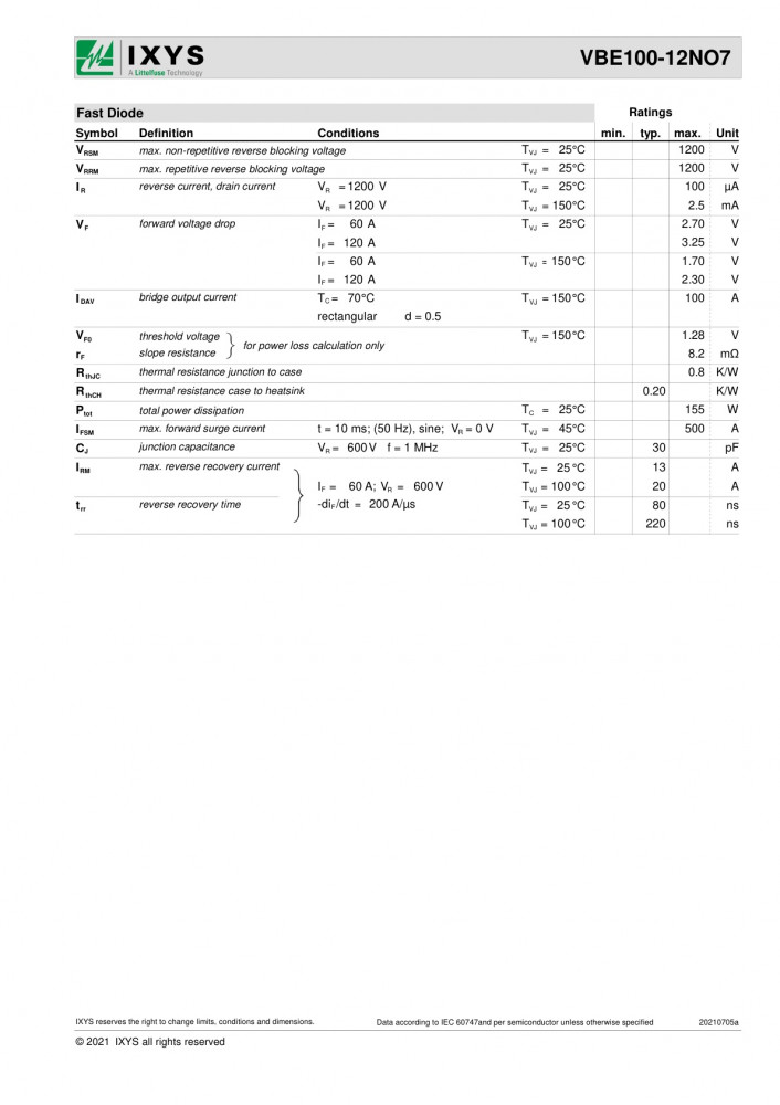 VBE100-12NO7 datasheet page 2