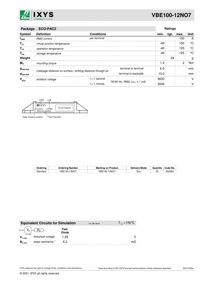 VBE100-12NO7 datasheet page 3
