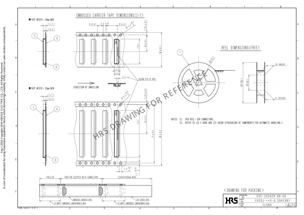 HRS FH33J-4S-0.5SH(99) technical drawing page 2