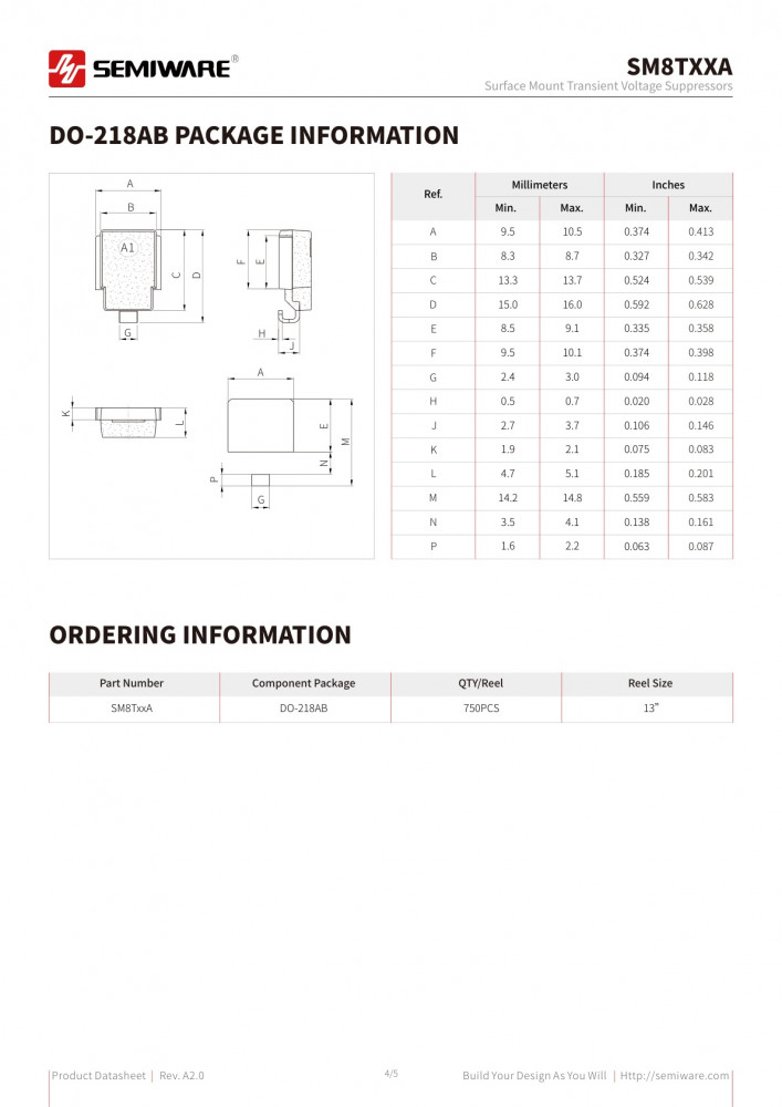SM8T28A technical document page 4