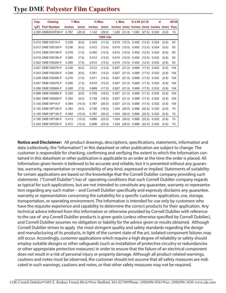 DME series datasheet page 4
