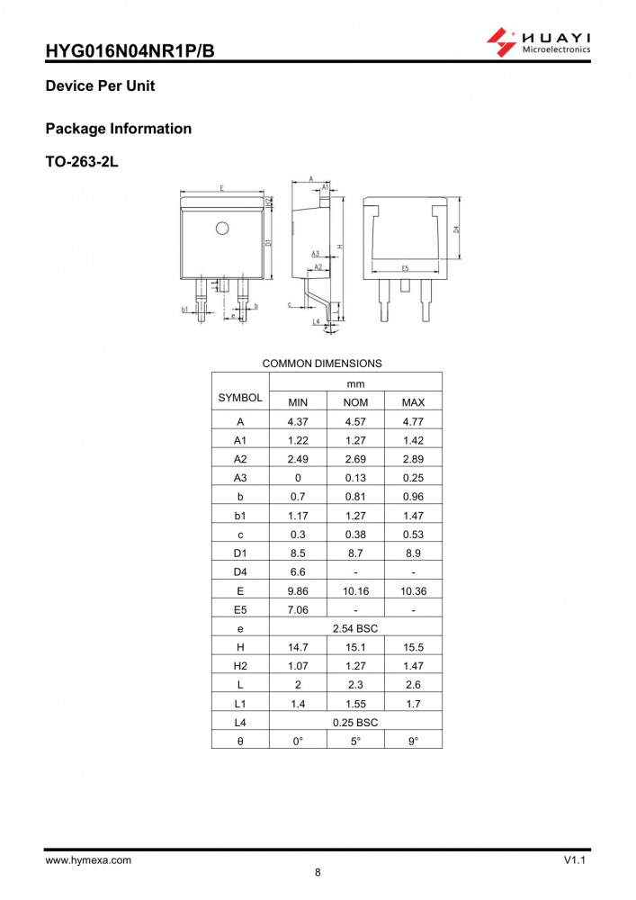 HYG016N04NR1B datasheet page 8