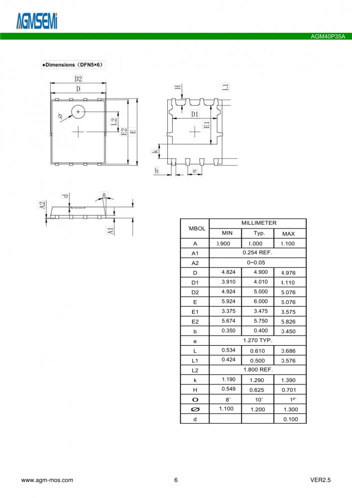 AGM40P35A datasheet page 6
