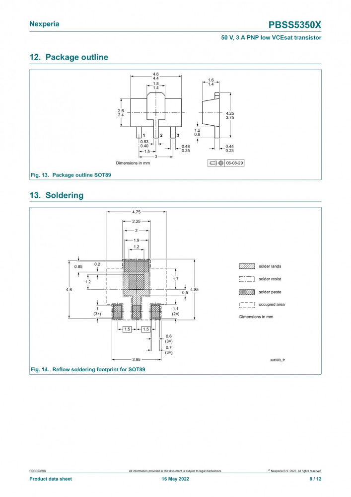 PBSS5350X datasheet page 8