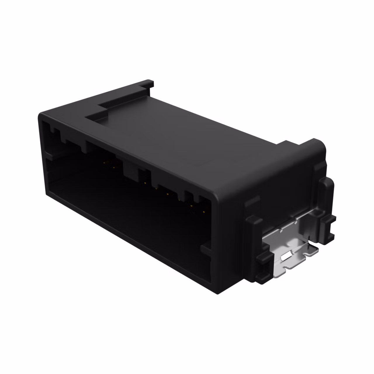 Mini50 Unsealed Header, UL 94 HB, Right-Angle, SMT, Dual Row, 20 Circuits, Gold (Au) Plating, Polarization Option A, Black, Tape and Reel for sale