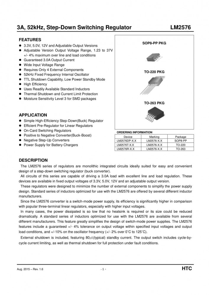 LM2576T-5.0 datasheet page 1