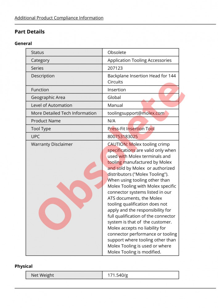 MOLEX 622005703 document image, page 2