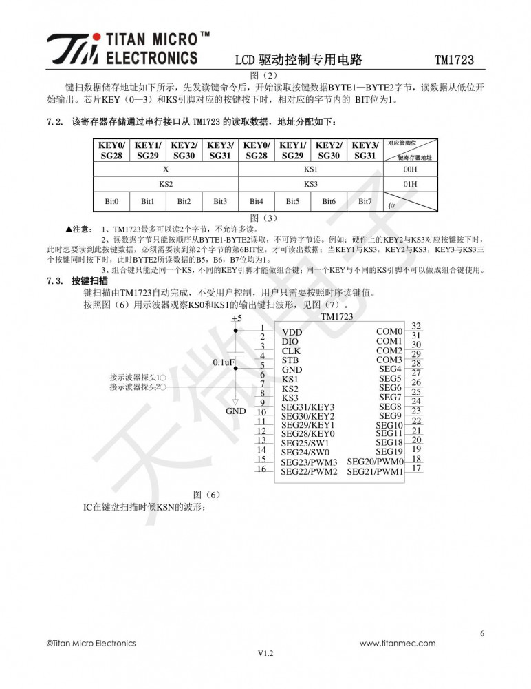 TM1723 datasheet page 6