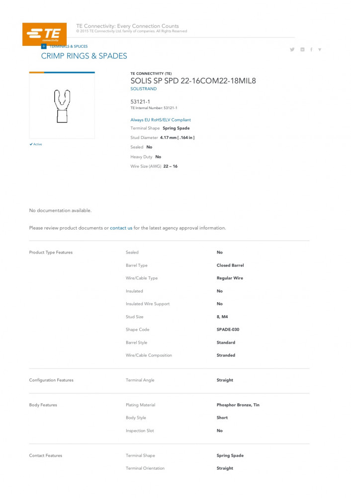 TE Connectivity 53121-1 technical document page 1