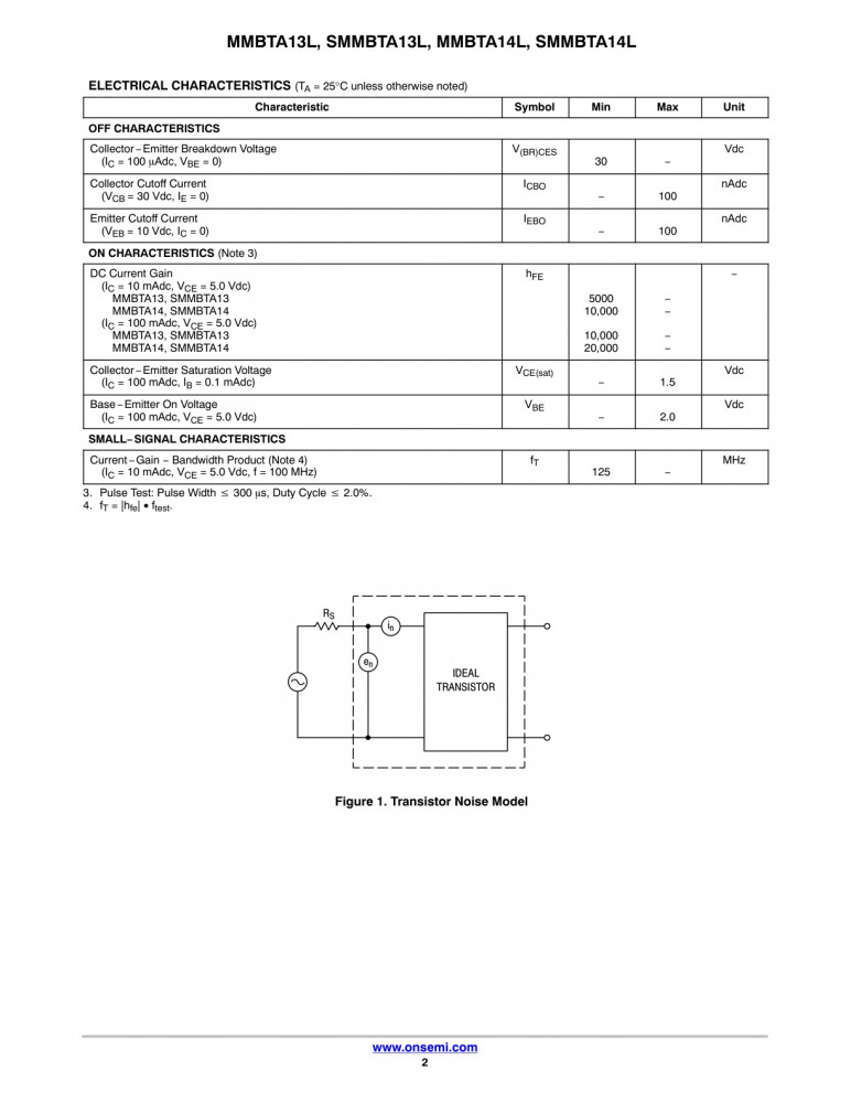 MMBTA14LT1G datasheet page 2