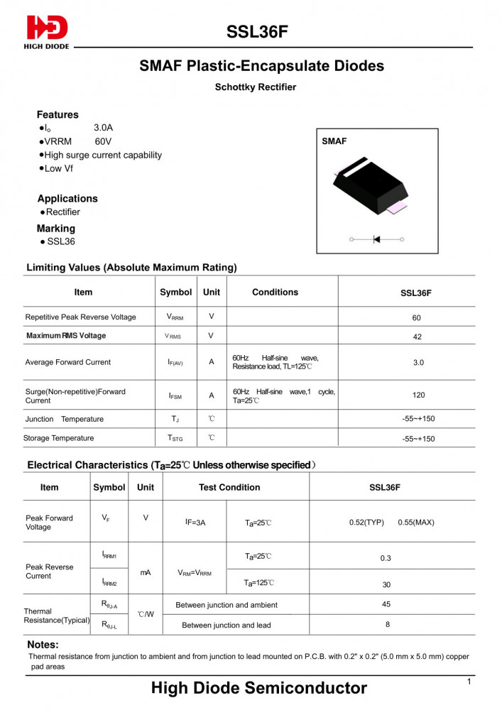SSL36F datasheet page 1