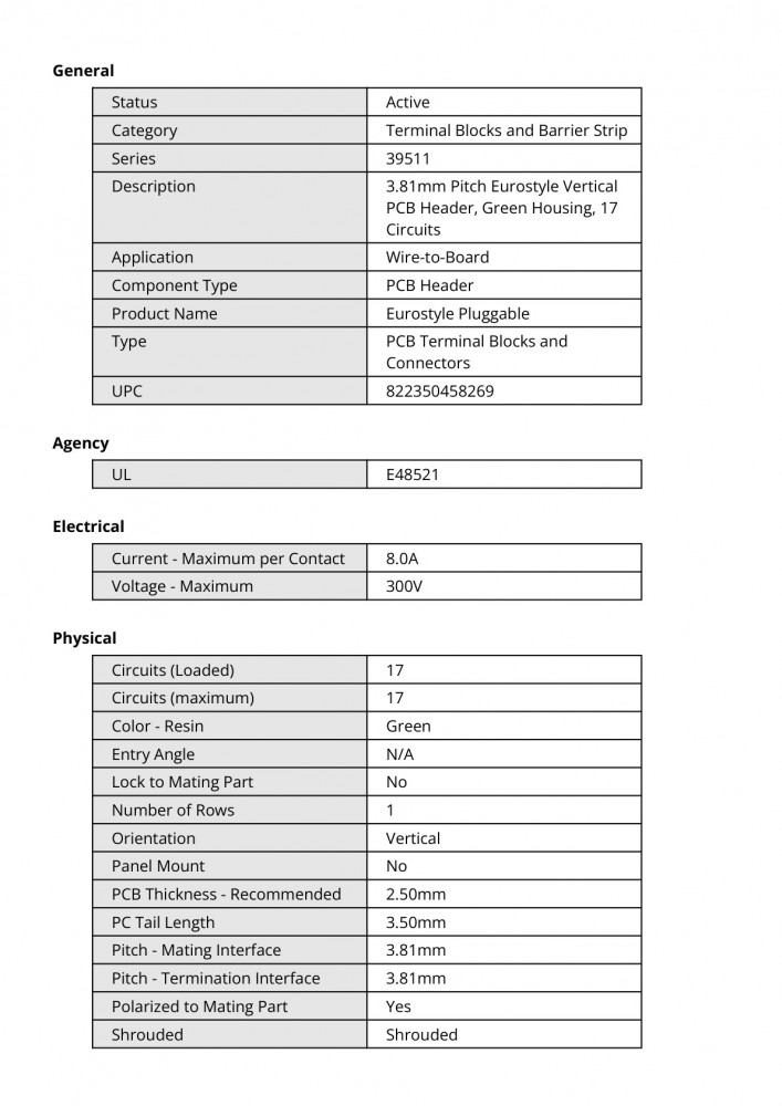 Product document image 2 for MOLEX 395116017