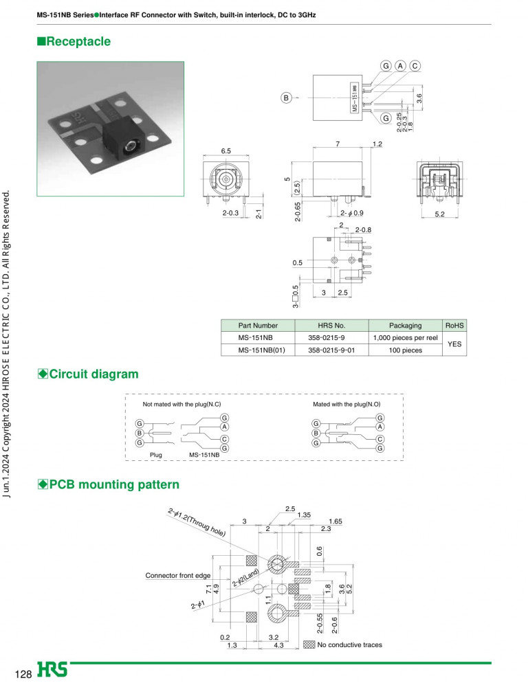 HRS MS-151NB series datasheet page 4