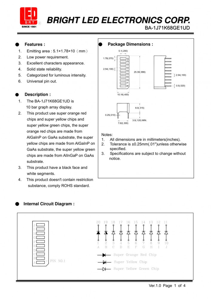 BA-1J71K68GEUD product document, page 1