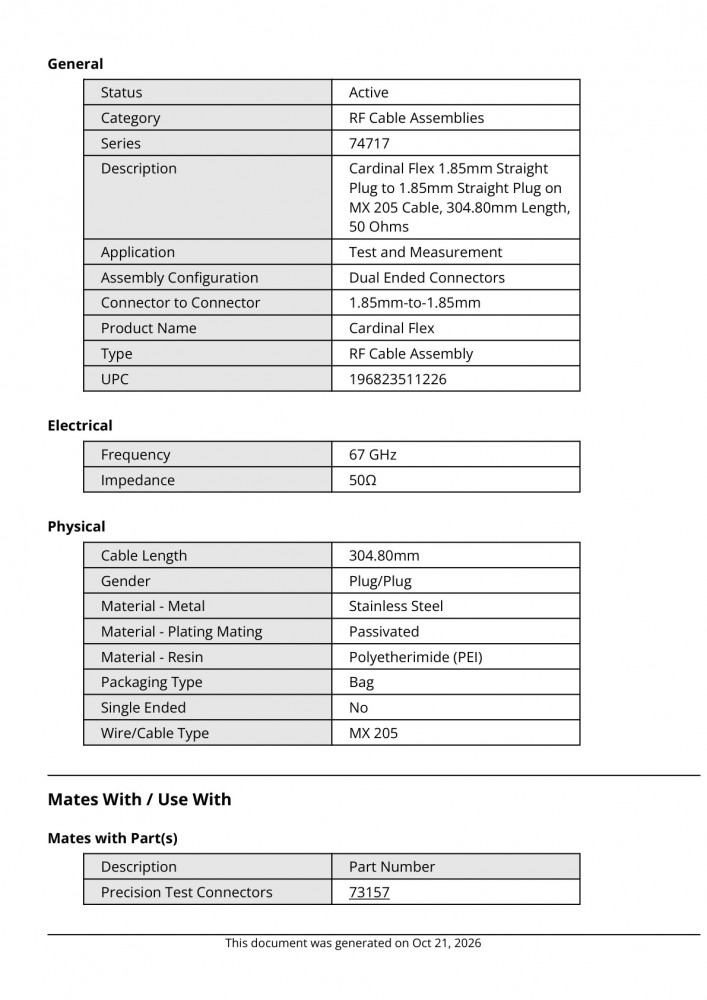 MOLEX 732390470 product drawing, page 2
