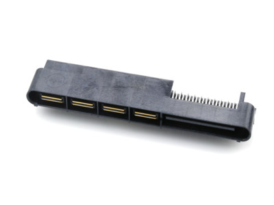 EXTreme LPHPower Plug, Right-Angle, 8 Power Contacts, 16 Signal Contacts, Select Gold (Au) Plating, for 3.18mm Thick PC Board