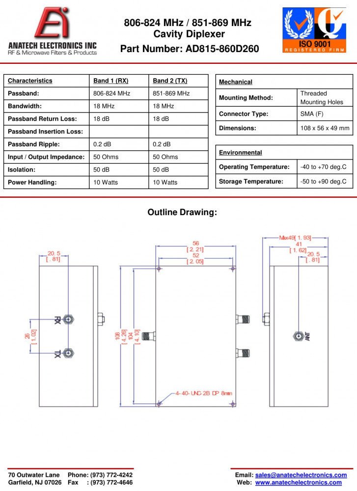 AD815-860D260 technical document page