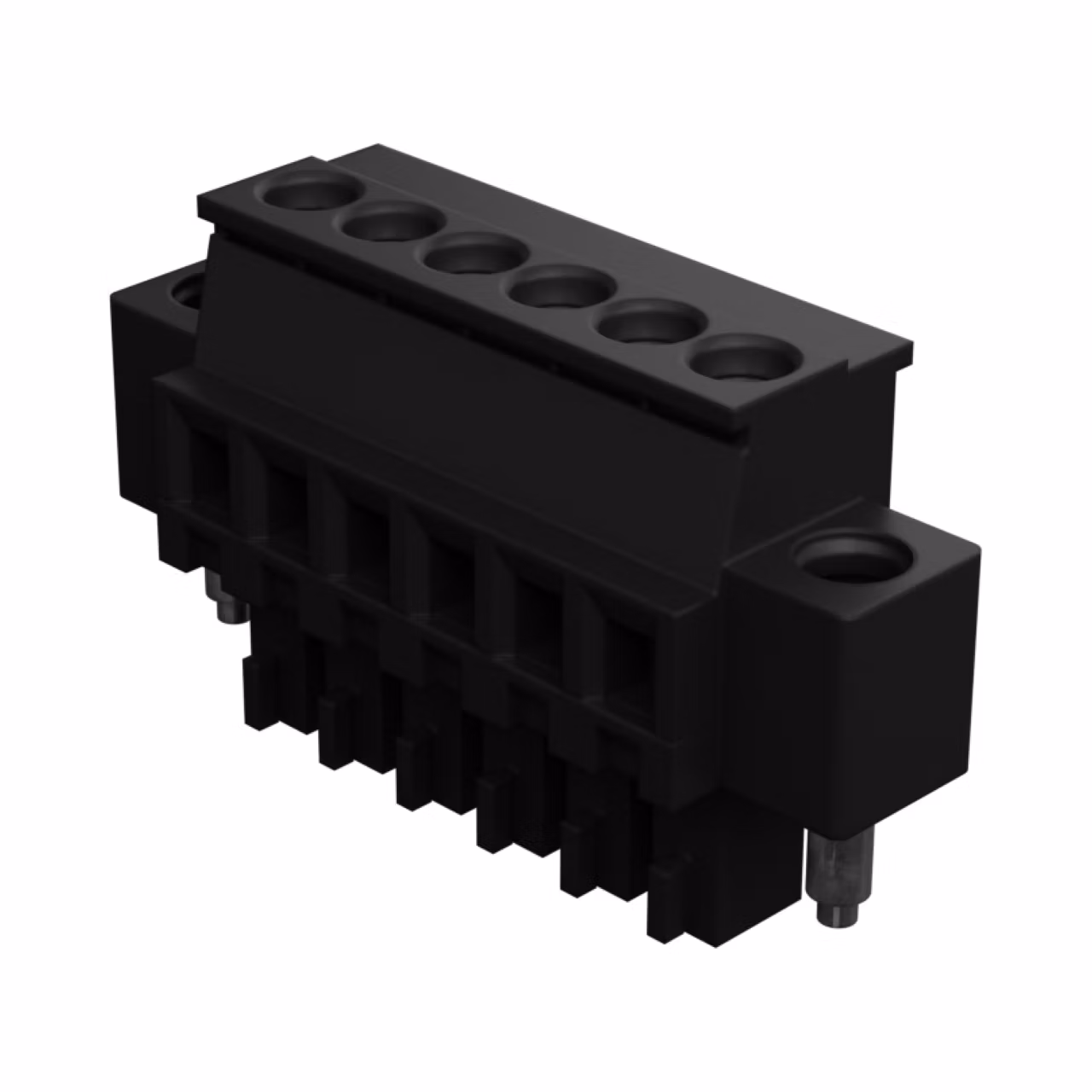 3.81mm Pitch Eurostyle Vertical Plug, with Retention Screws, Front Wire Entry, 6 Circuits for sale