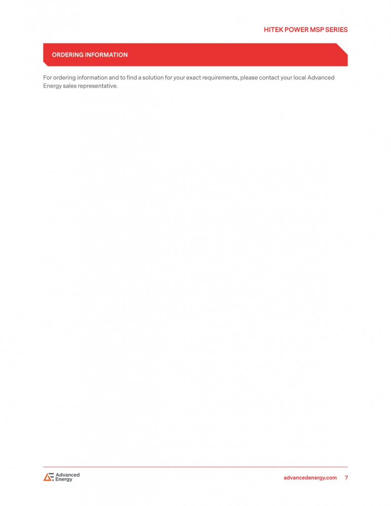 MSP Series technical document page 7