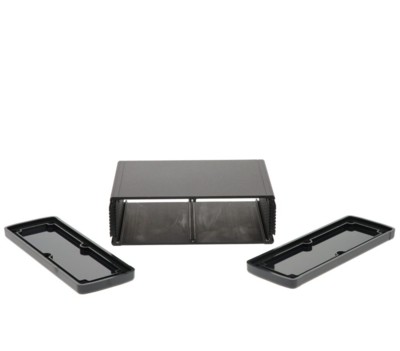 Extruded Aluminum Enclosure Black with Plastic Cover EXN-23364-BKP for sale