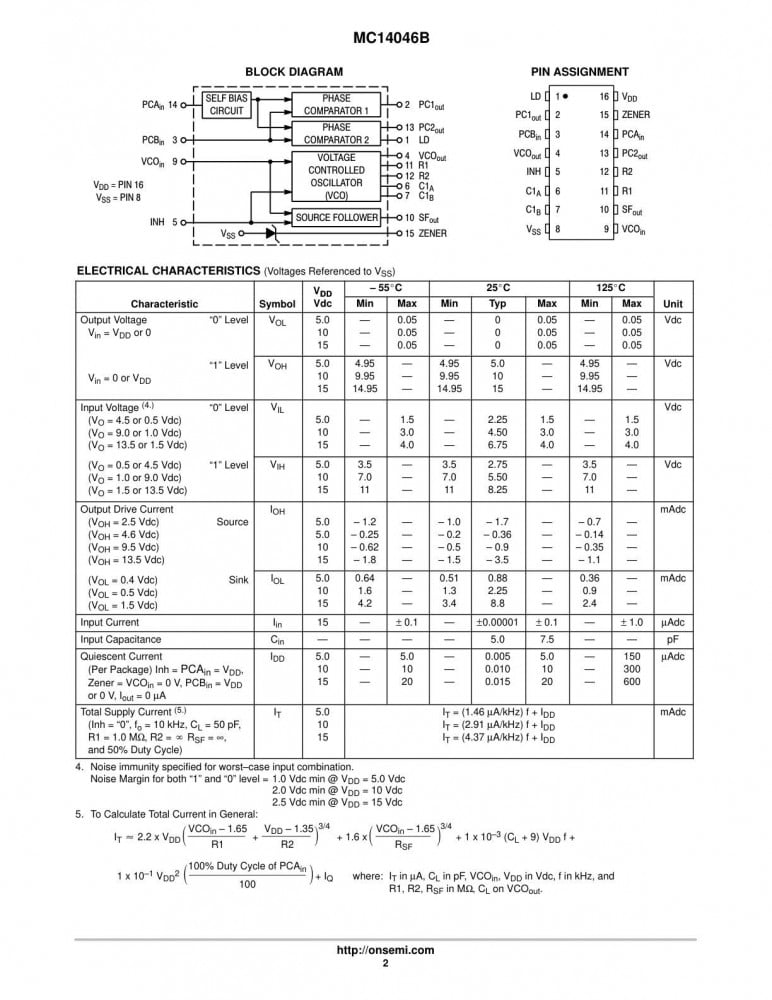 MC14046B datasheet page 2