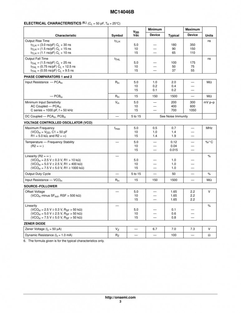 MC14046B datasheet page 3