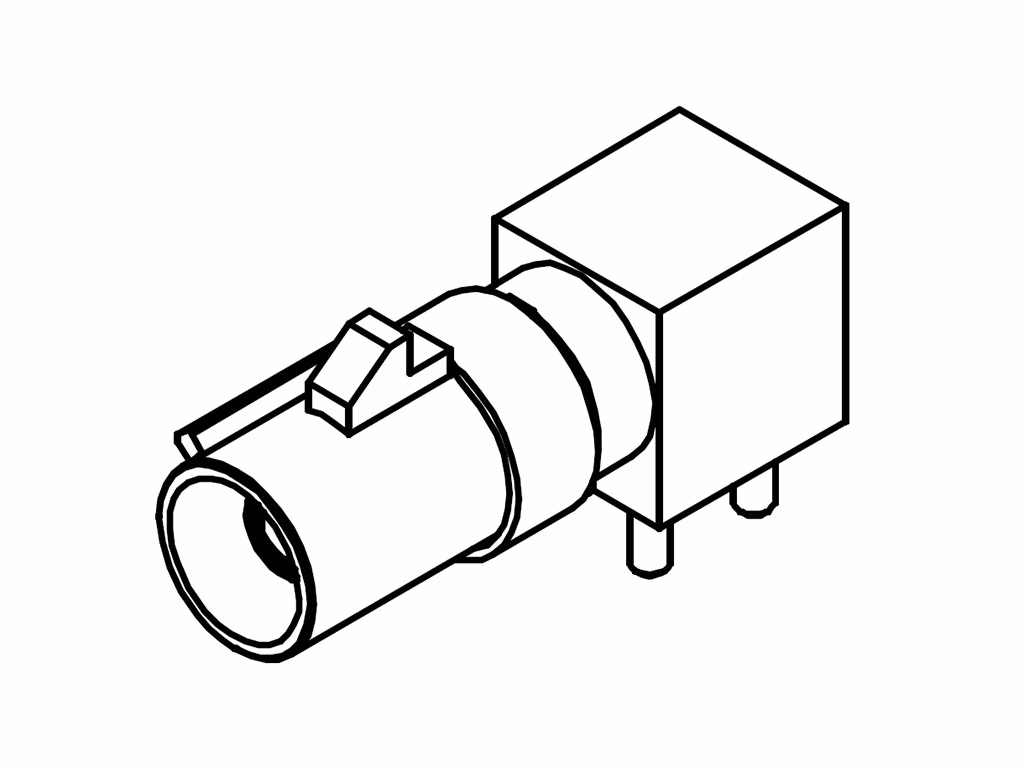 FAKRA Jack, Right-Angle, Through Hole, Key A, Tape and Reel, 50 Ohms for sale